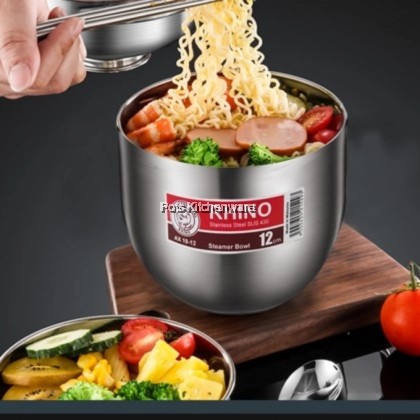 Rhino Stainless Steel SUS 430 Steamer Bowl; Mangkuk Pengukus Keluli ...